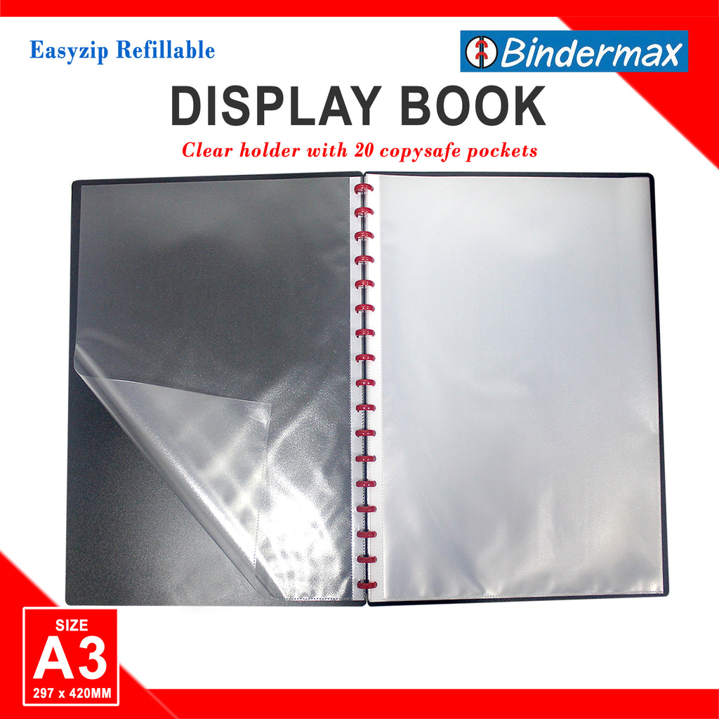 Clearbook Refillable Display Book 20 Pockets A3 – Articles.com.ph