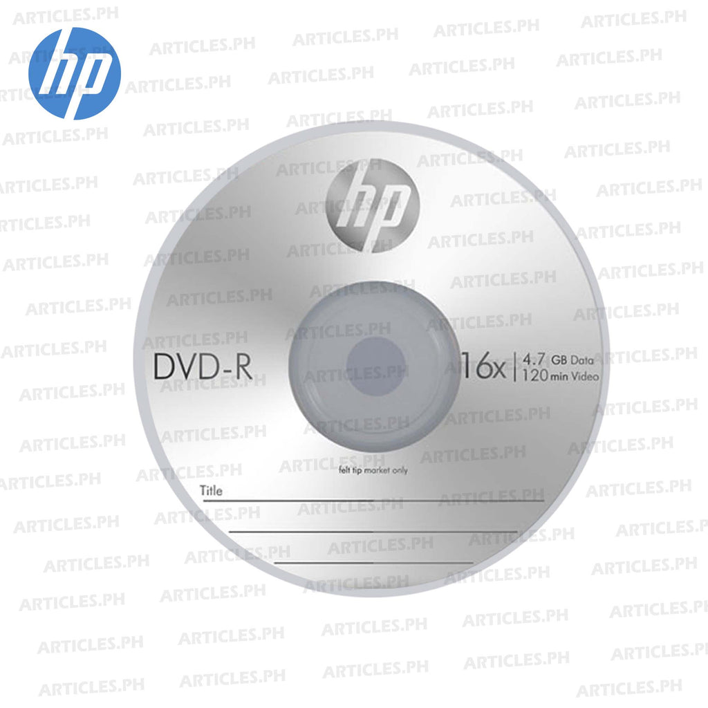 HP DVD-R 4.7GB 16X Blank CD, 50 Pieces – Articles.com.ph