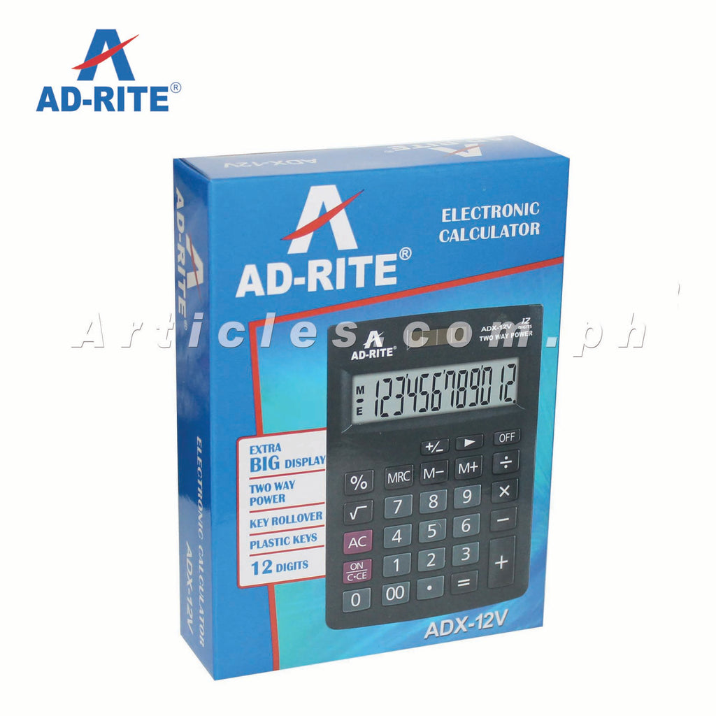Ad-Rite ADX-12V 2-Way Power Electronic Calculator – Articles.com.ph