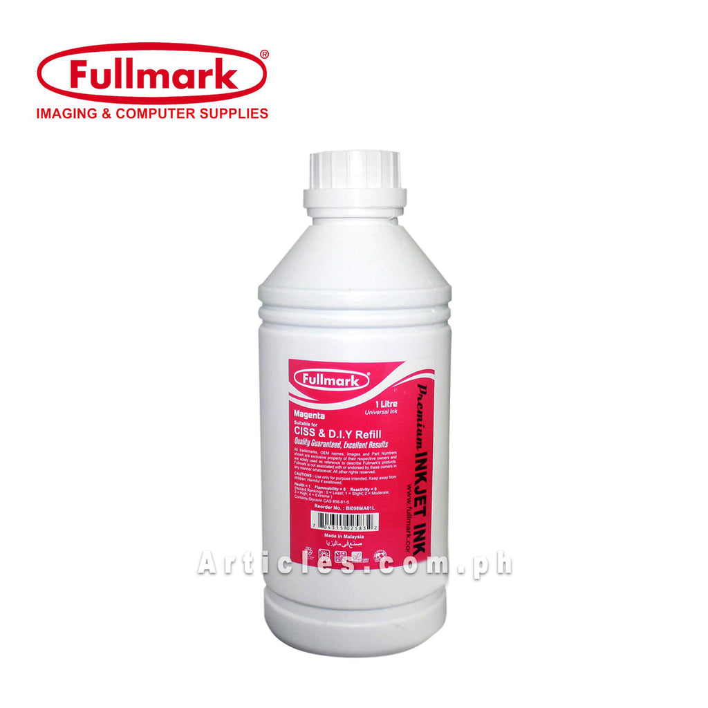 Fullmark Inkjet Dye Ink for CISS and DIY Refill 1 Liter for HP / Broth ...