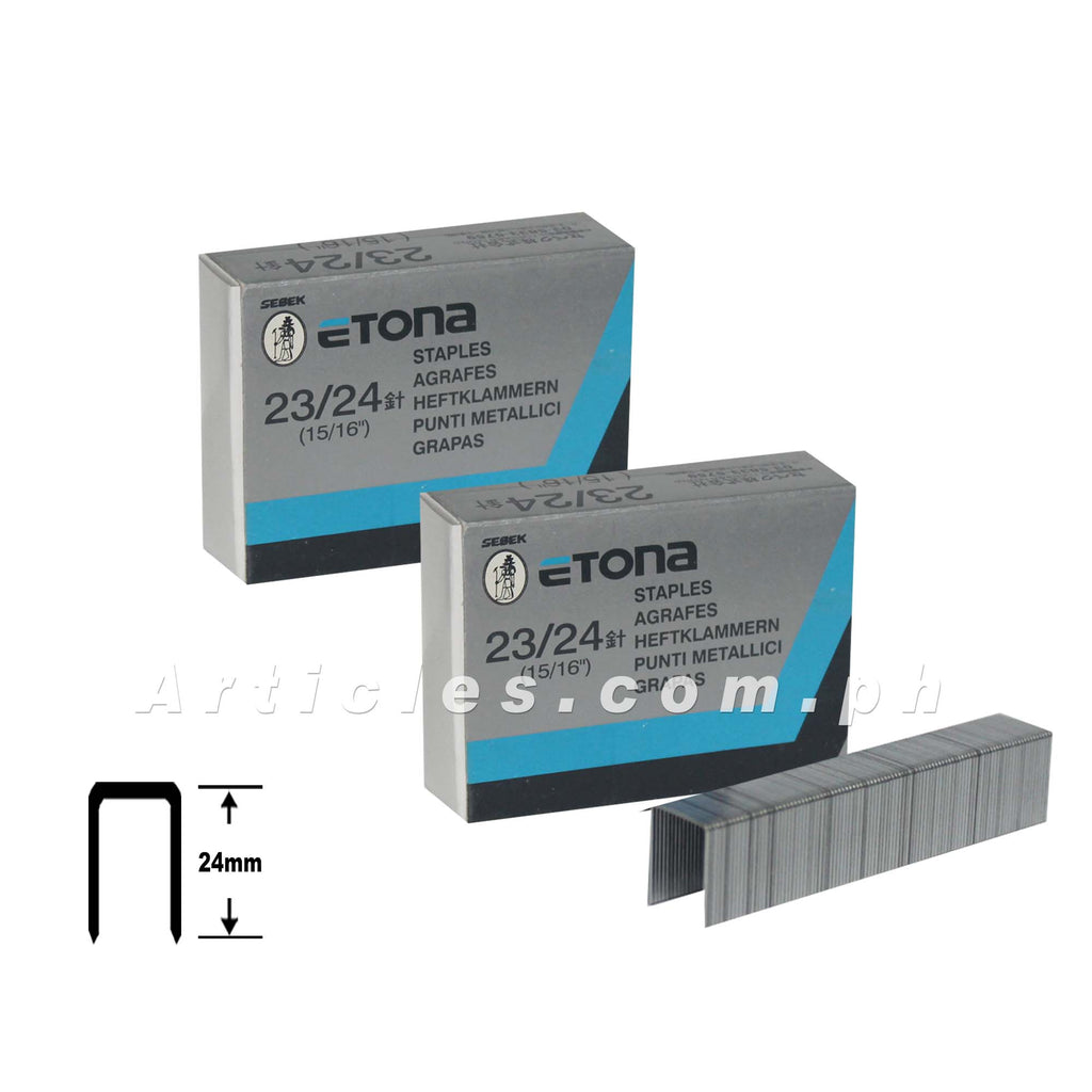 Etona Heavy Duty Staple Wire 23/24 24mm (1000 pieces X 2 box ...