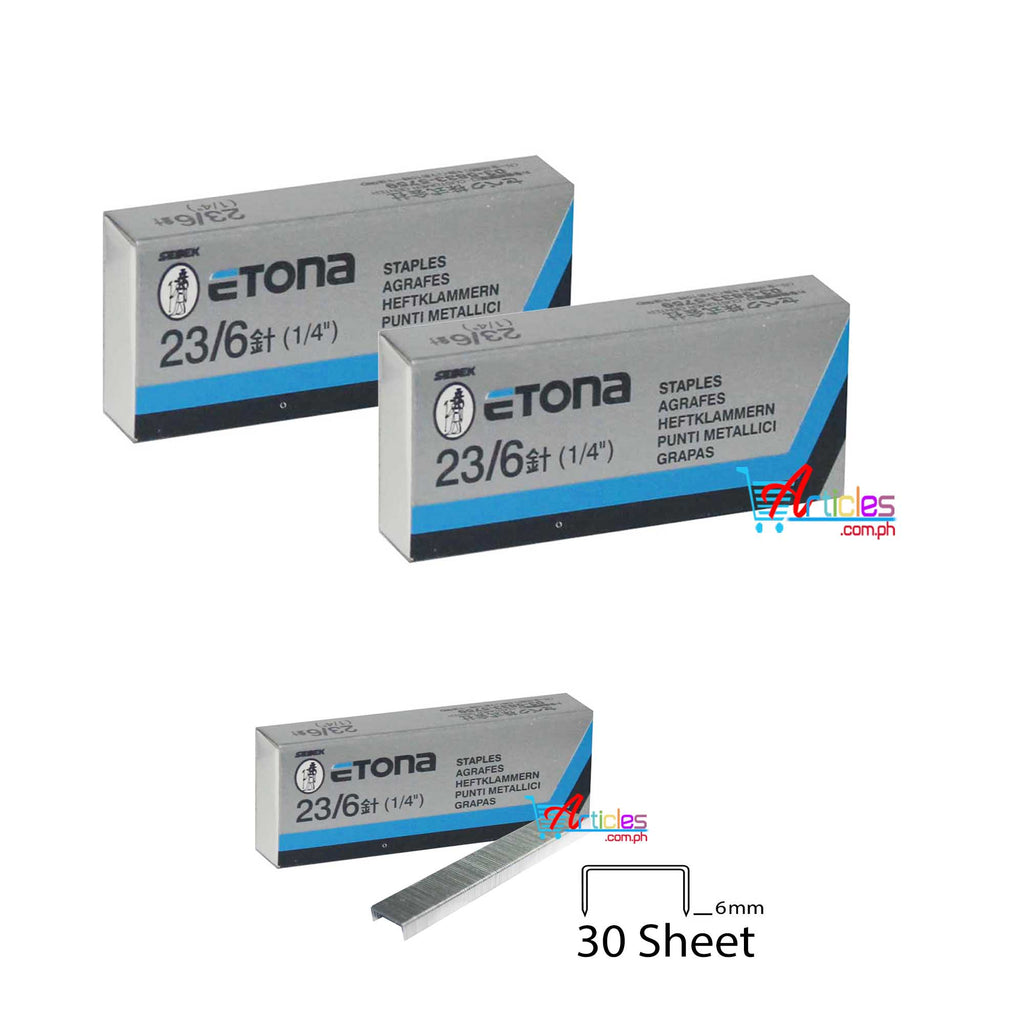 Etona Heavy Duty Staple Wire 23/6 6mm (1000 pieces X 2 box) – Articles ...