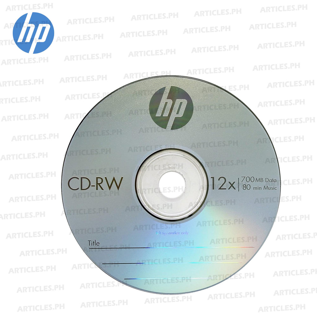 HP CD-RW 700MB Blank CD, 25 Pieces – Articles.com.ph