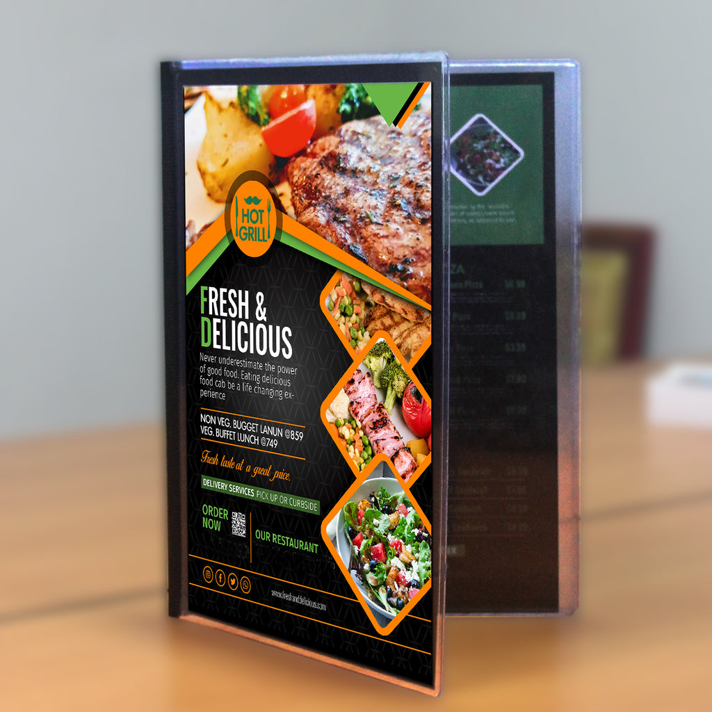 Bindermax PVC Menu Holder Transparent Cover Menu Book Menu Jacket Menu ...