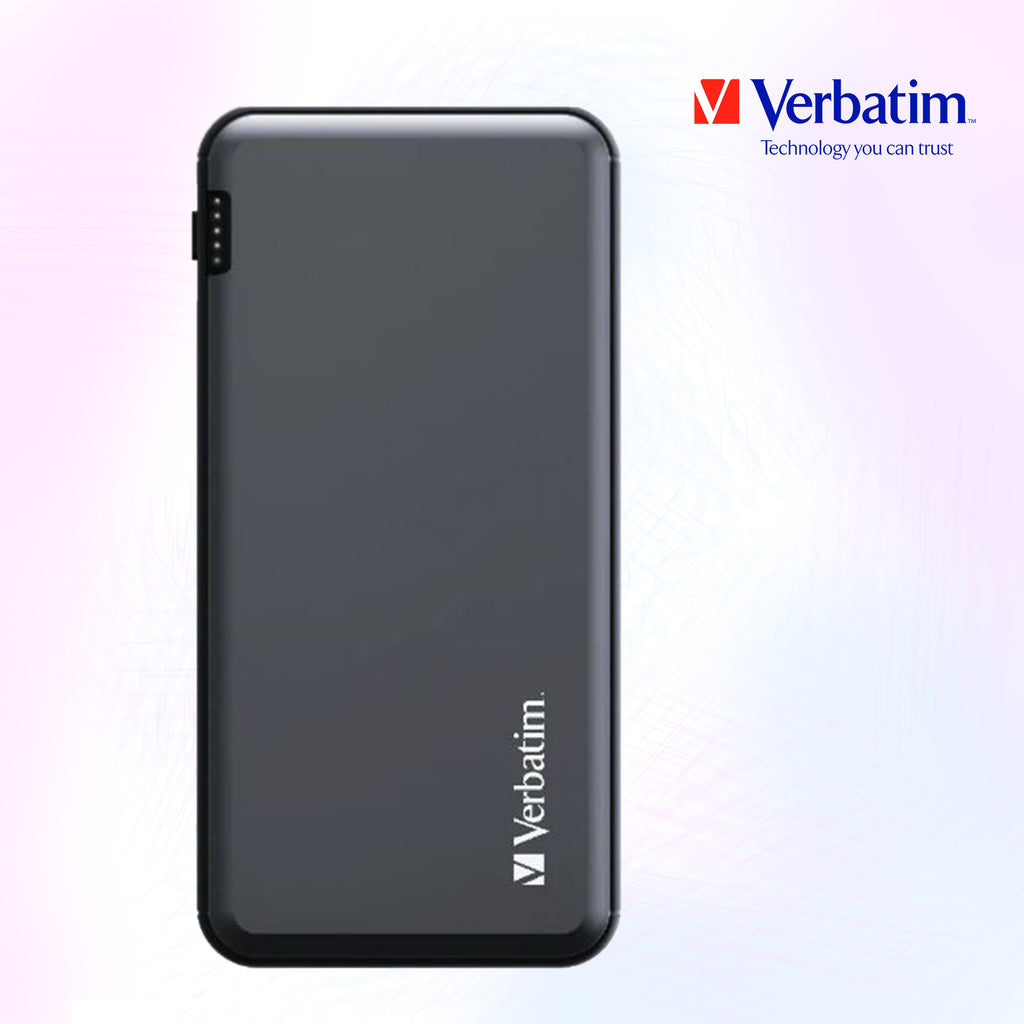 VERBATIM POWER BANK 10,000 mAh DUAL OUTPUT WITH PD18W QUICK CHARGE 3.0 ...