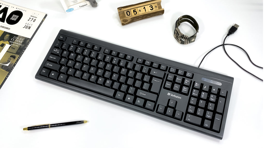 VERBATIM KEYBOARD USB WIRED KEYBOARD BLACK – Articles.com.ph
